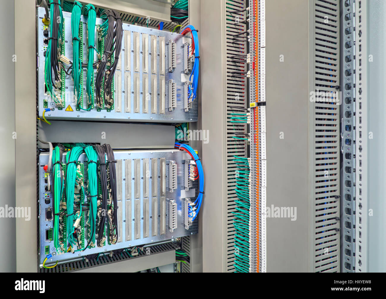 Industrial electrical panel with electronic devices for relay ...