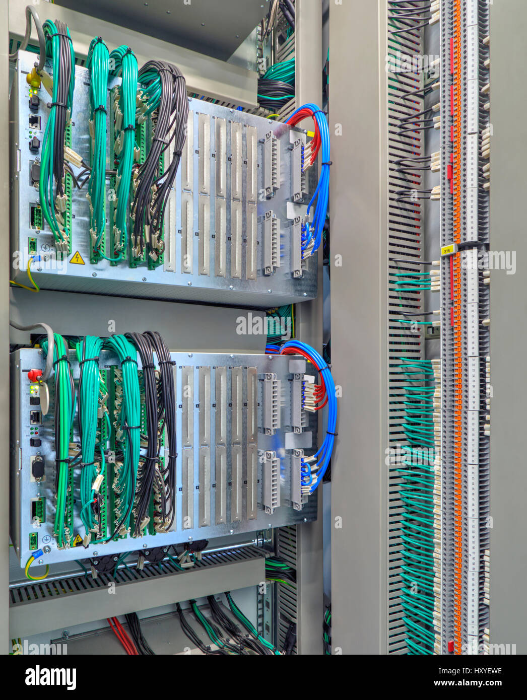 Industrial electrical panel with electronic devices for relay ...