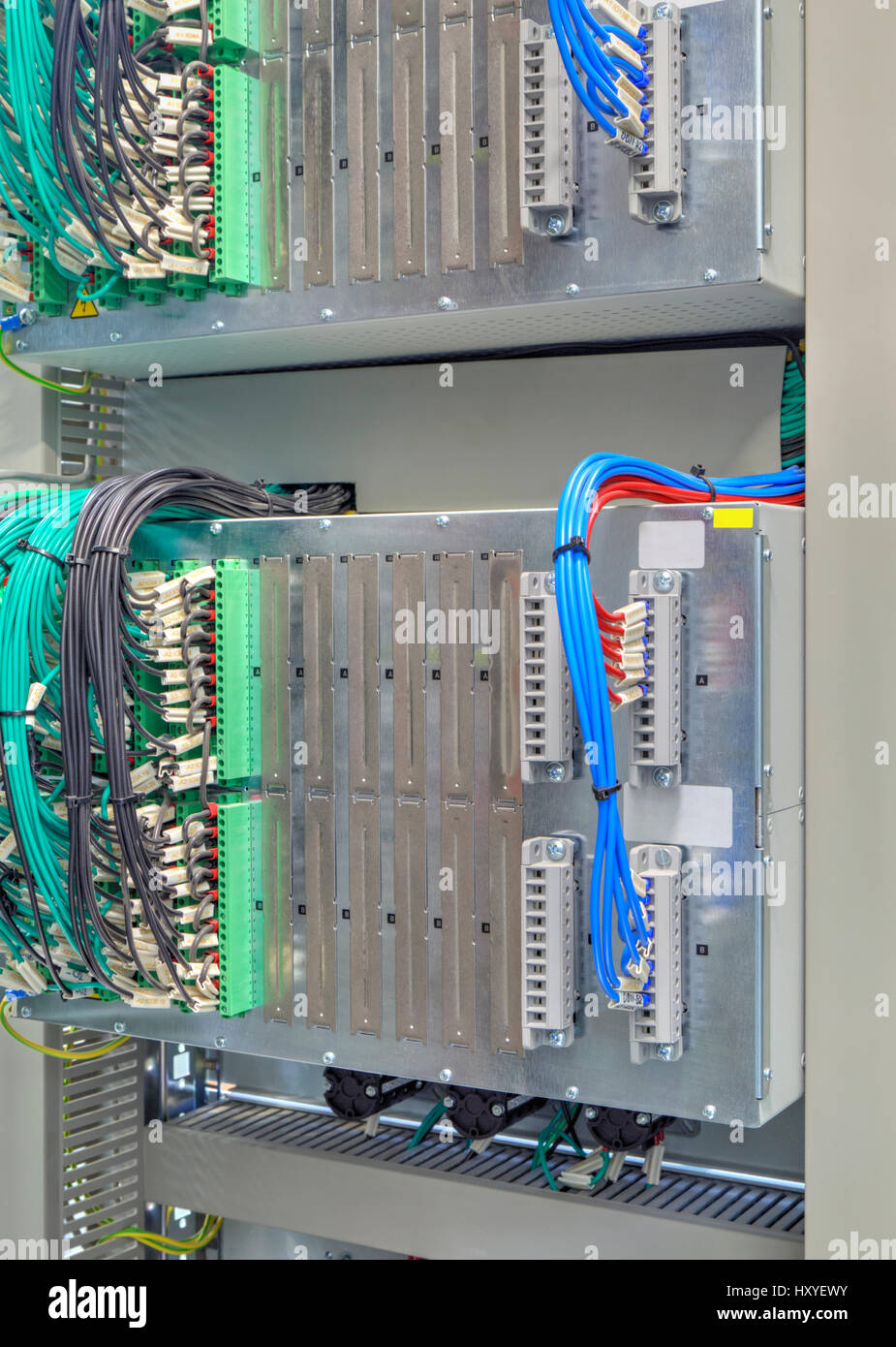 Industrial electrical panel with electronic devices for relay ...