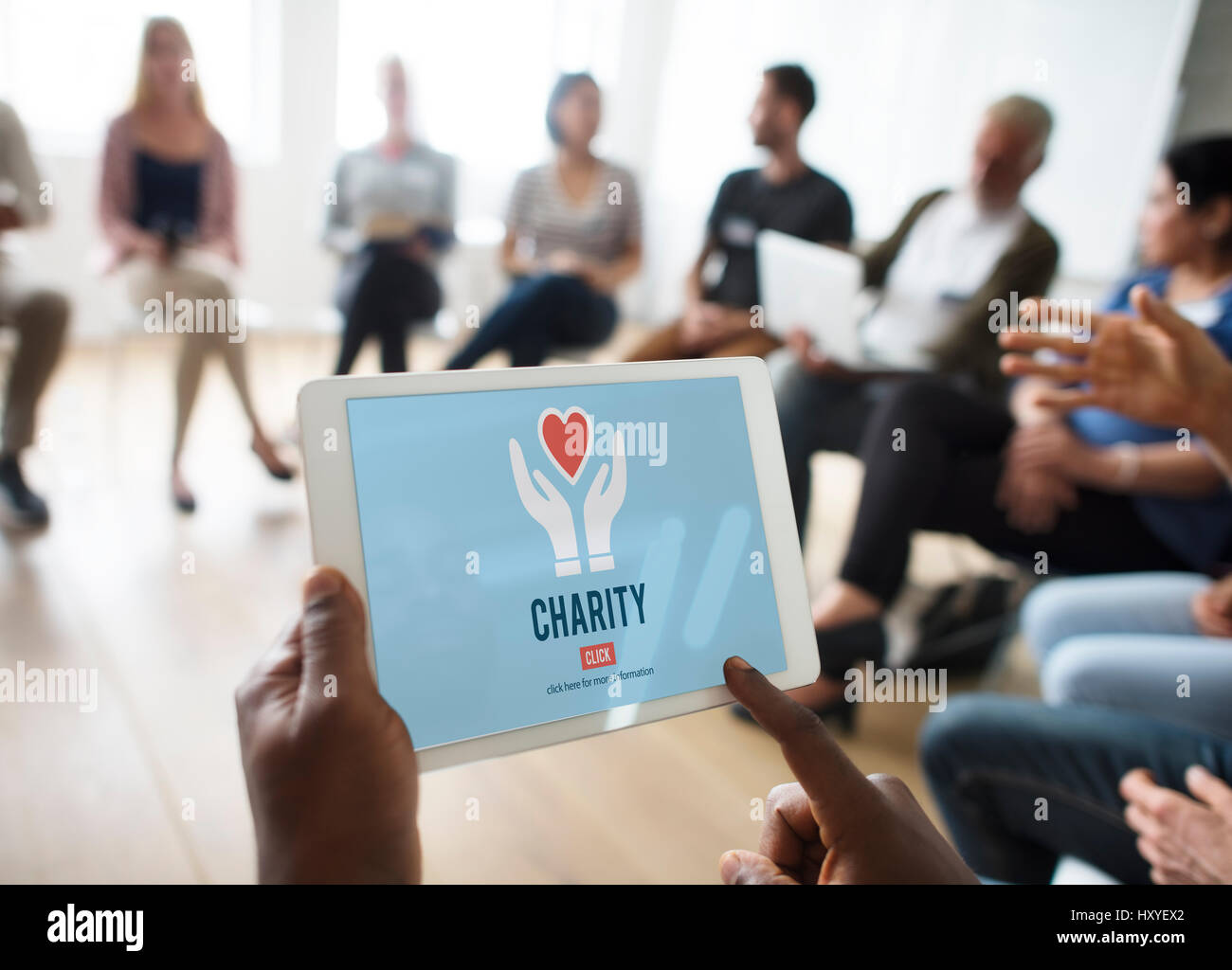 Charity Volunteer Giving Helping Hands Stock Photo - Alamy
