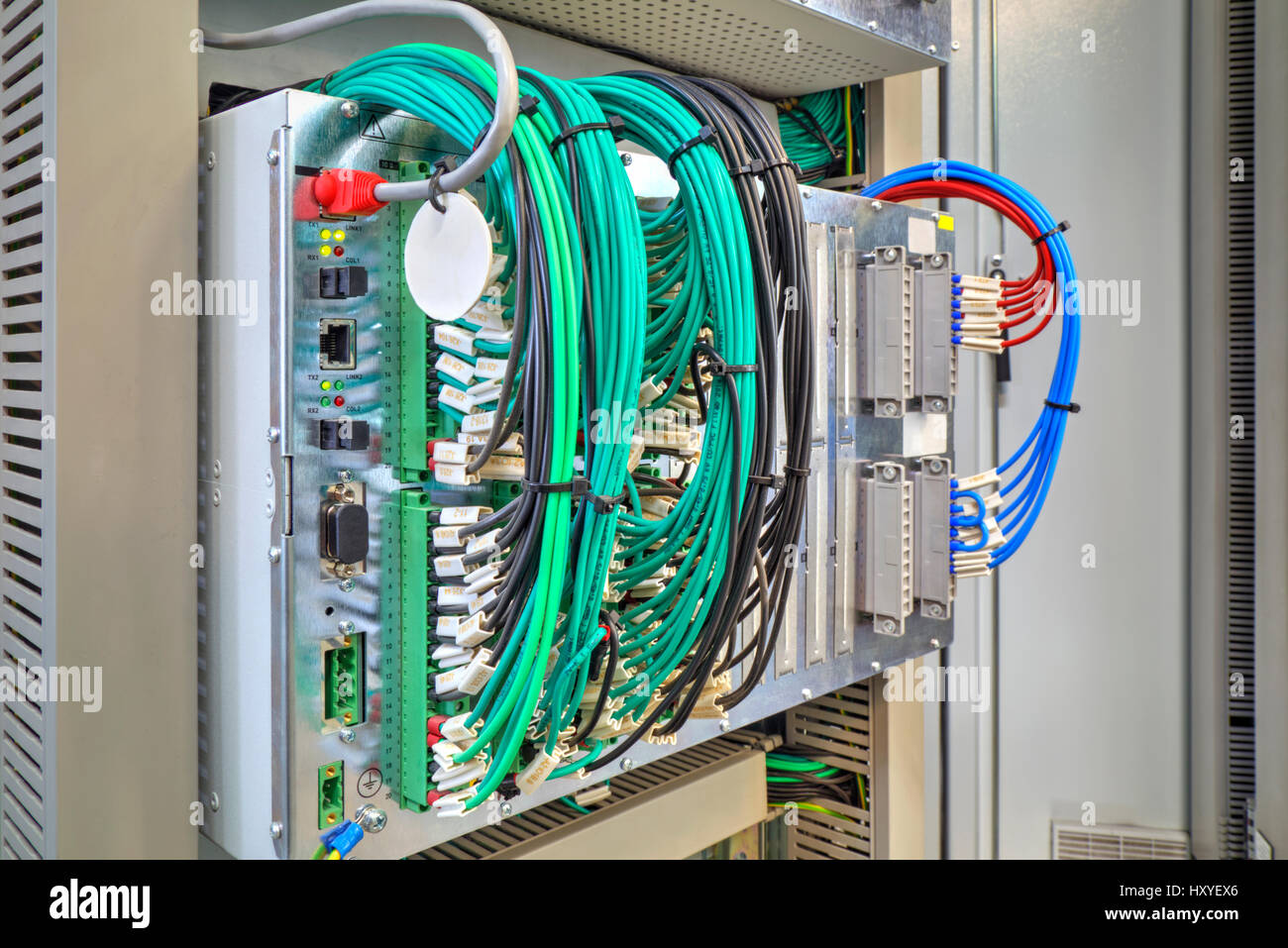 Industrial electrical panel with electronic devices for relay ...