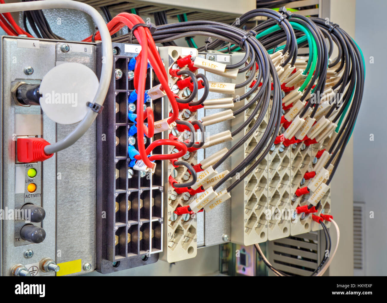 Industrial electrical panel with electronic devices for relay ...