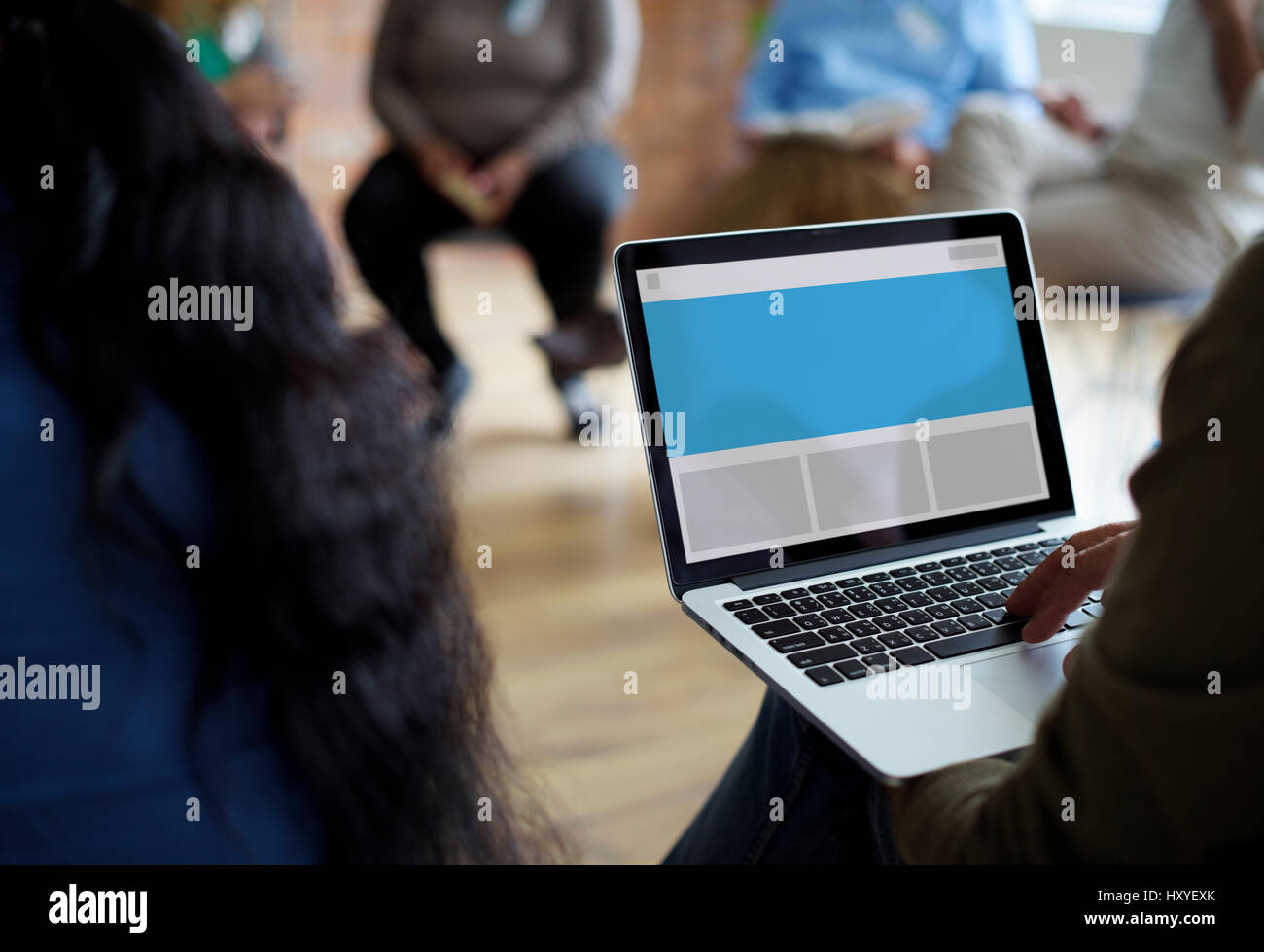 Website Interface Layout Homepage Stock Photo - Alamy