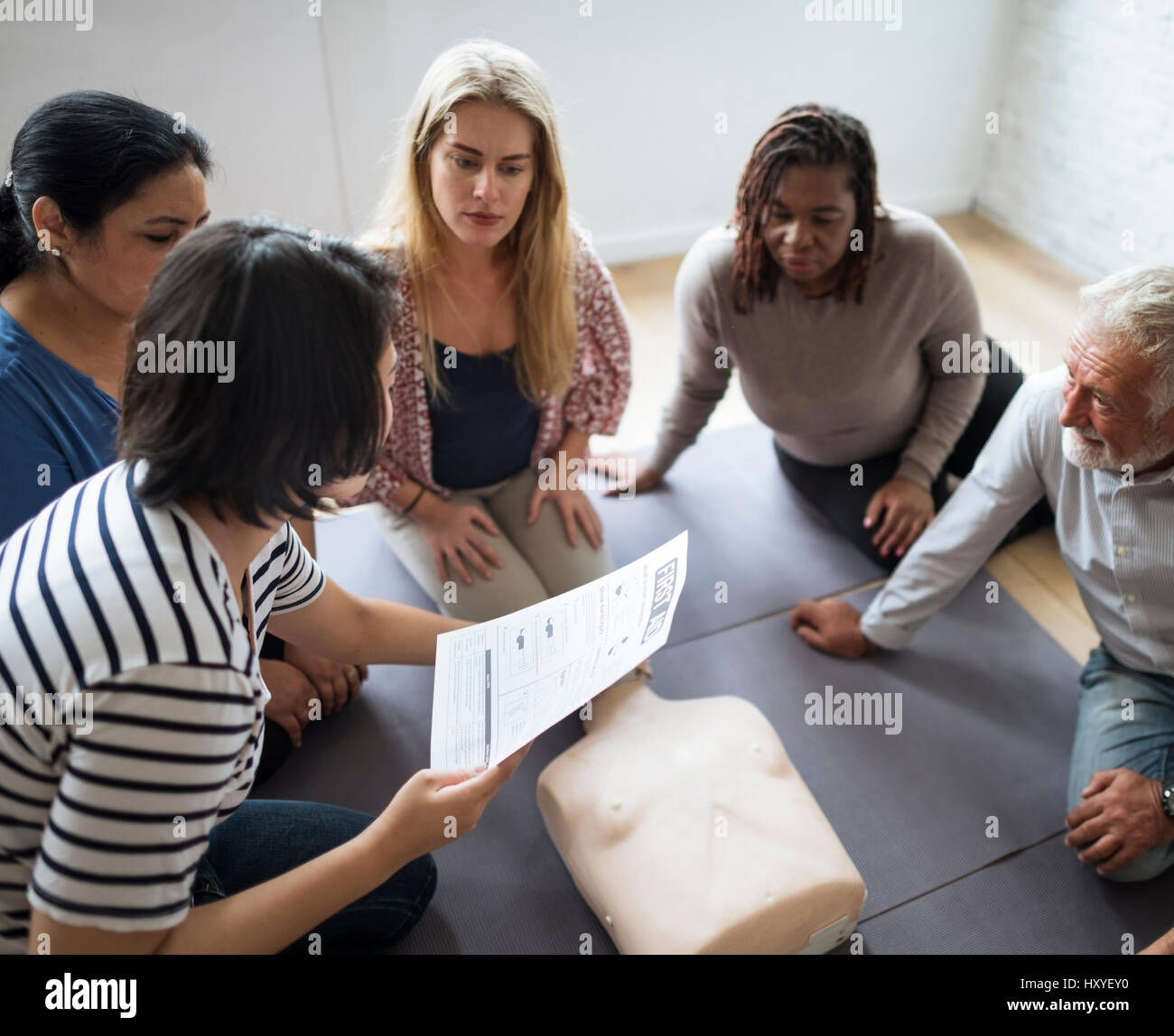 CPR First Aid Training Concept Stock Photo - Alamy
