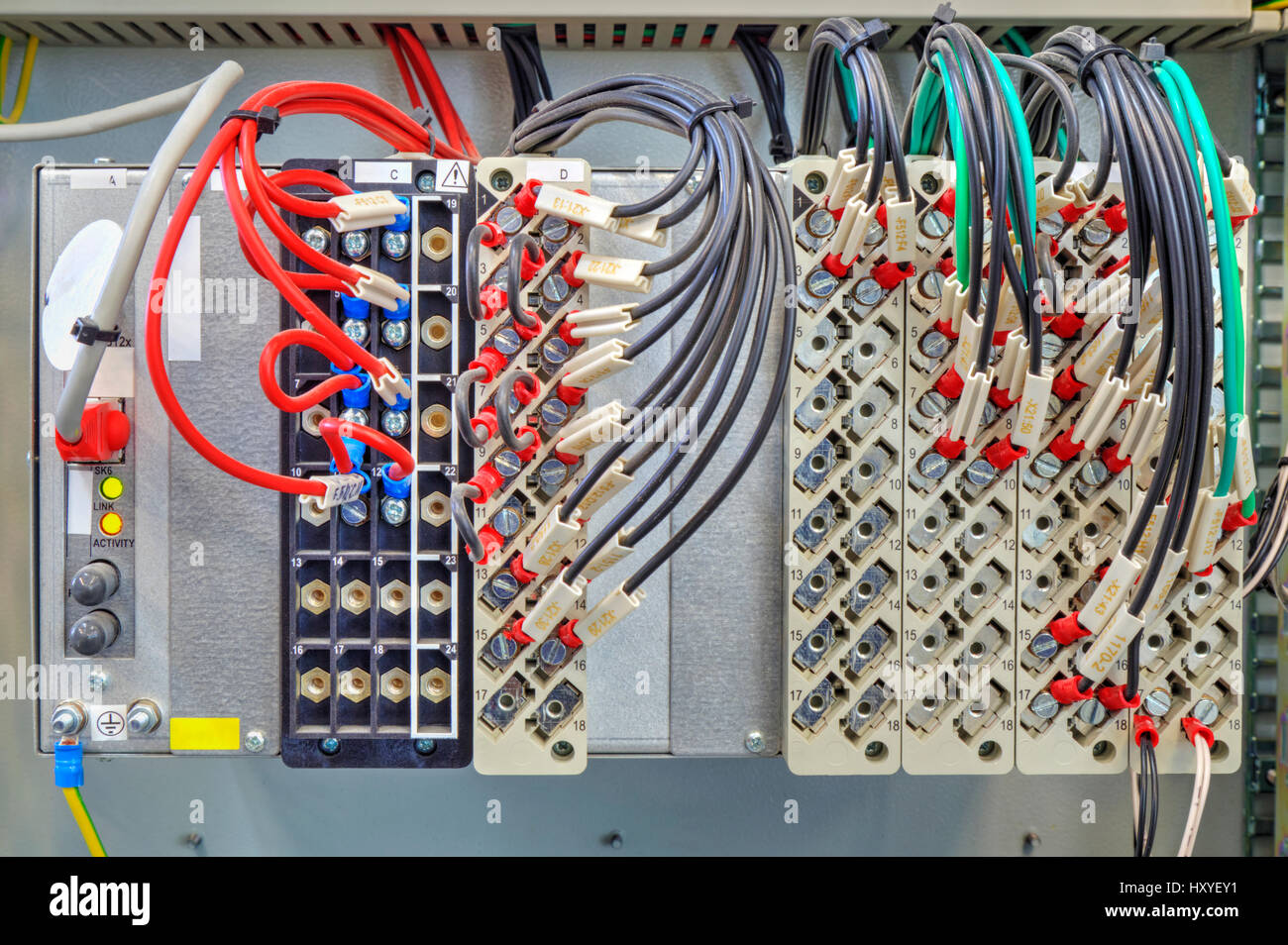Industrial electrical panel with electronic devices for relay ...