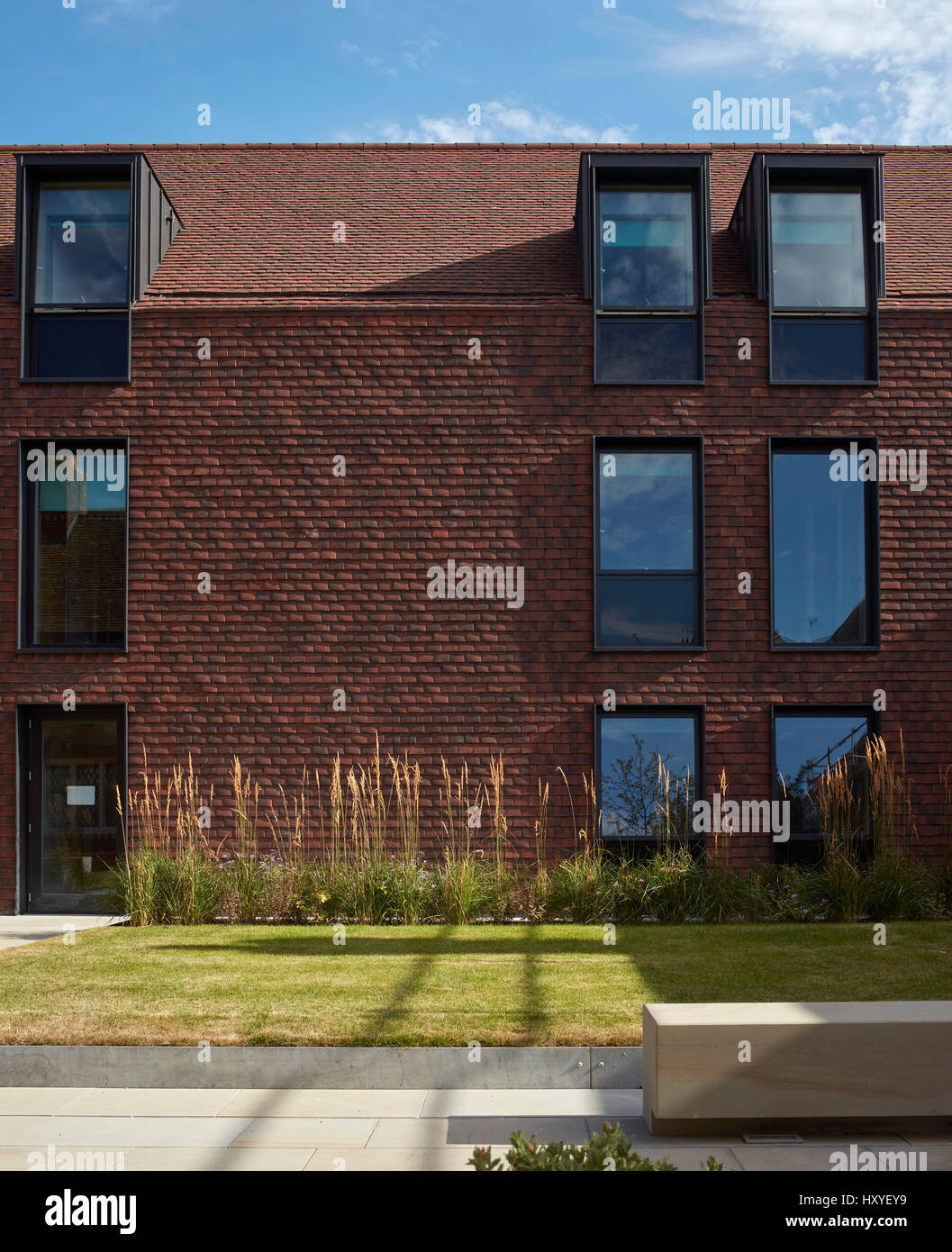 Front elevation of clay tiled exterior facade. Kingsdown House, King's ...