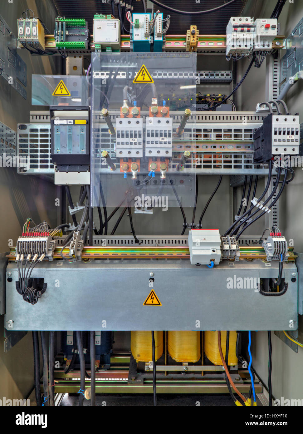 Components from power supply modules closeup Stock Photo - Alamy