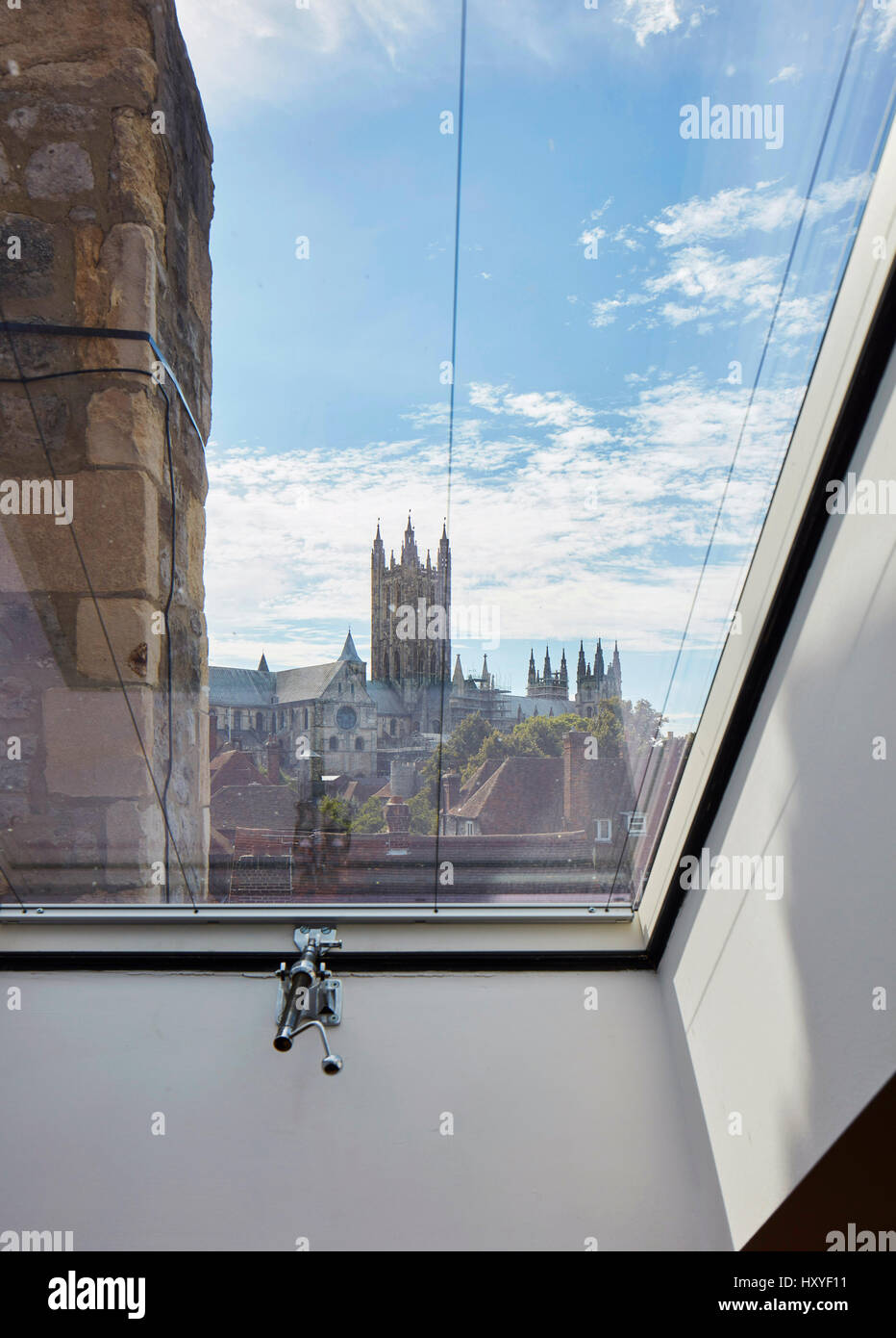 Window view through from student boarding room. Kingsdown House, King's ...