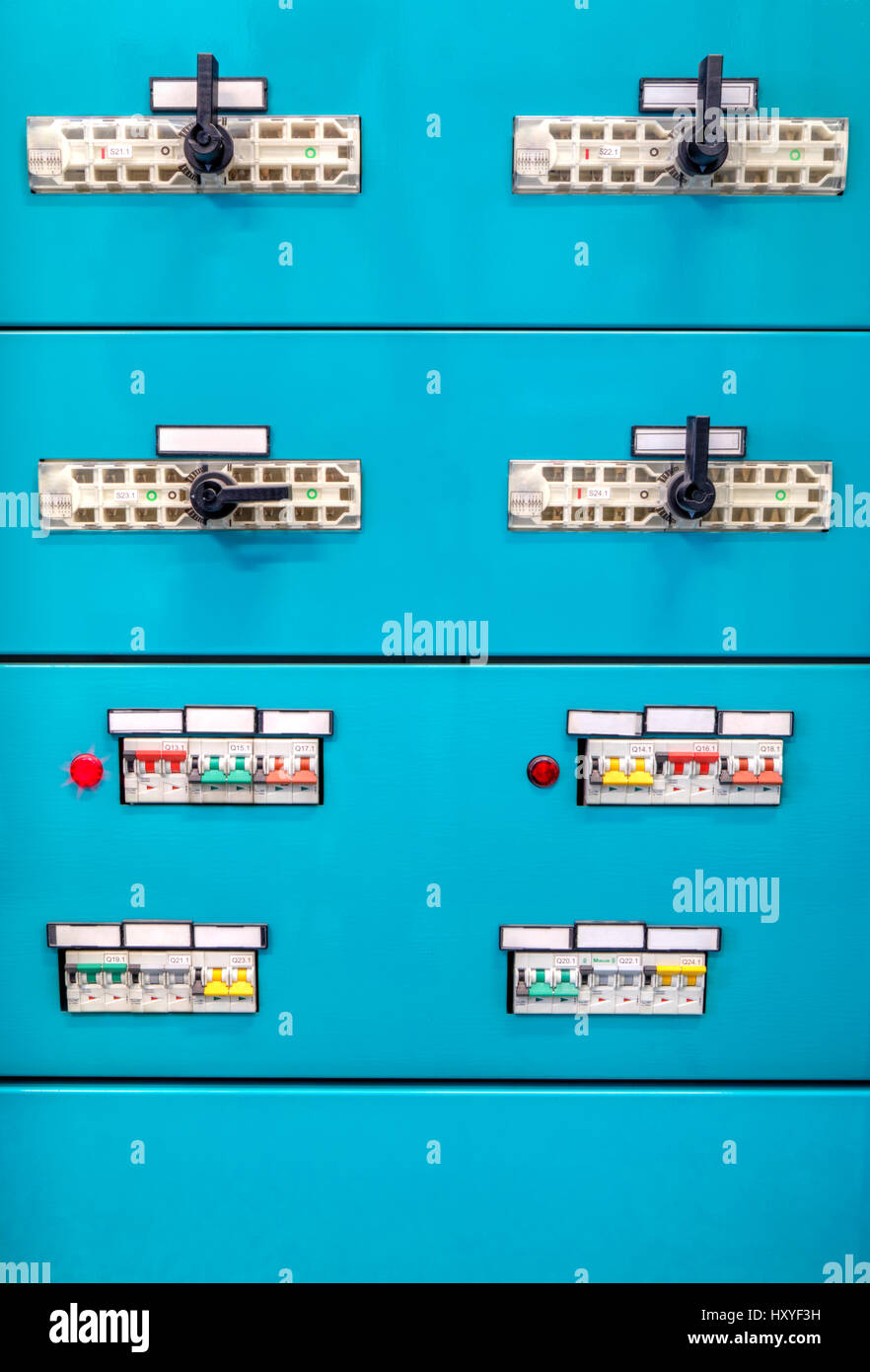 Industrial power supply control panel Stock Photo - Alamy