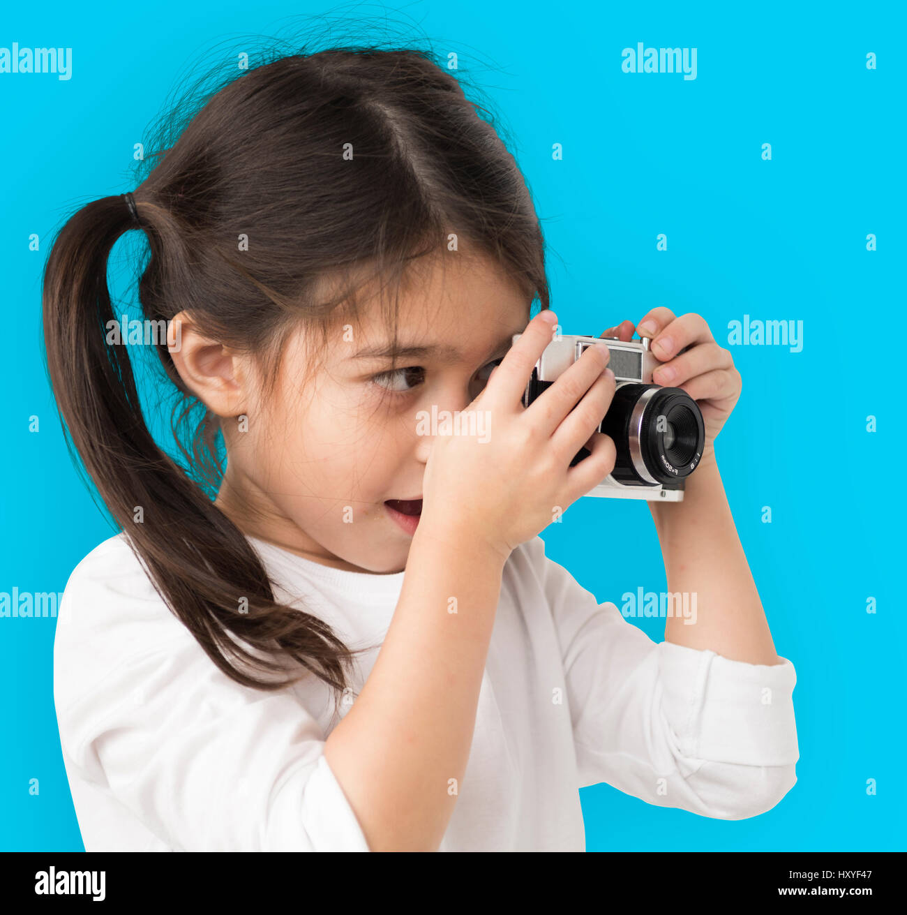 Little Girl Hands Hold Camera Shooting Stock Photo - Alamy