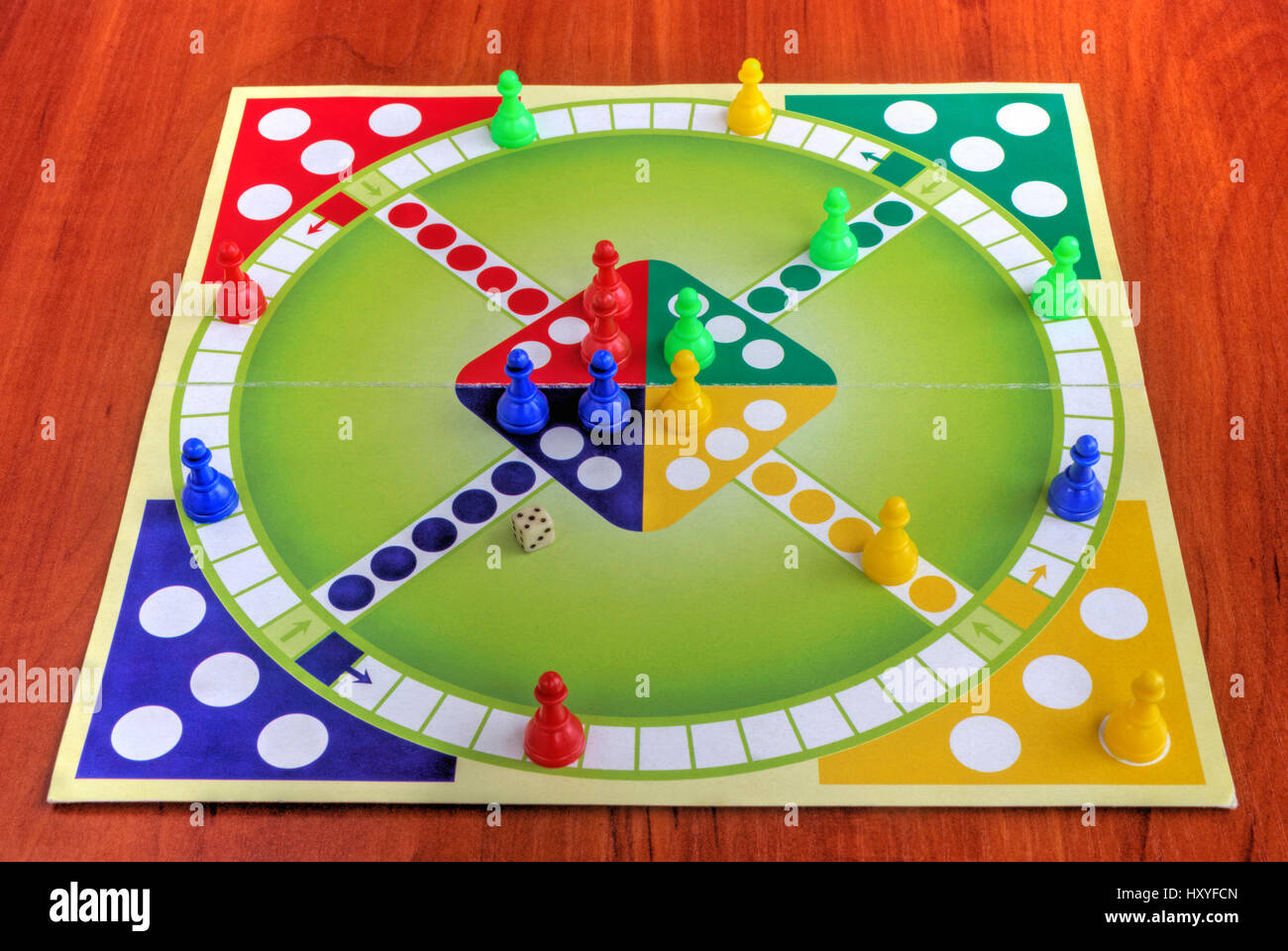 Colorful board for playing traditional children's game Stock Photo - Alamy