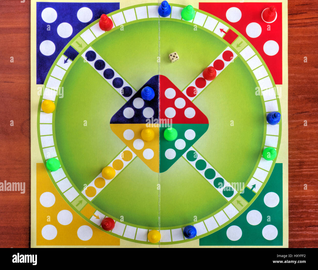 Colorful board for playing traditional children's game Stock Photo - Alamy