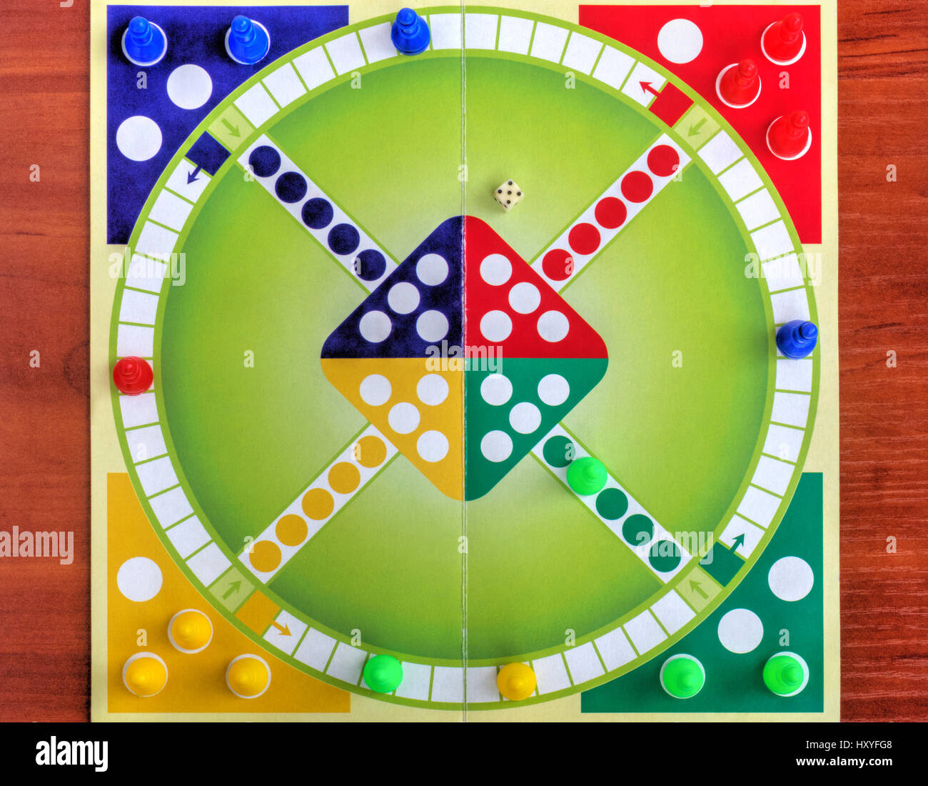 Colorful board for playing traditional children's game Stock Photo - Alamy