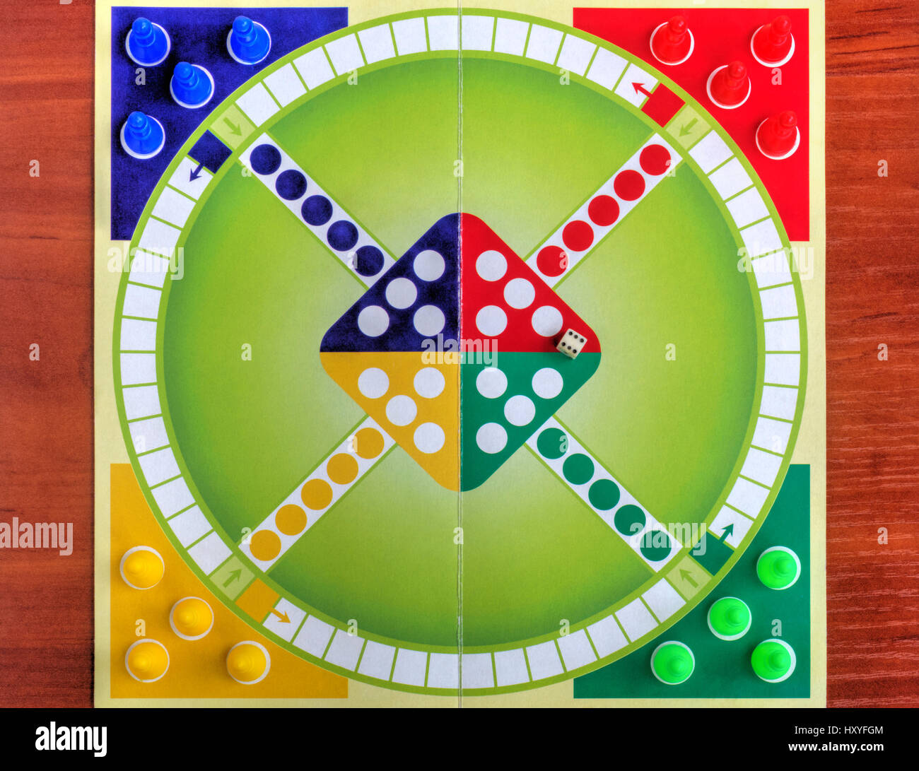 Colorful board for playing traditional children's game Stock Photo - Alamy