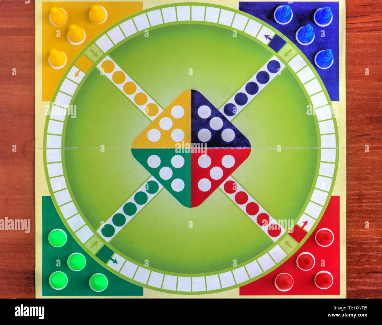 Colorful board for playing traditional children's game Stock Photo - Alamy