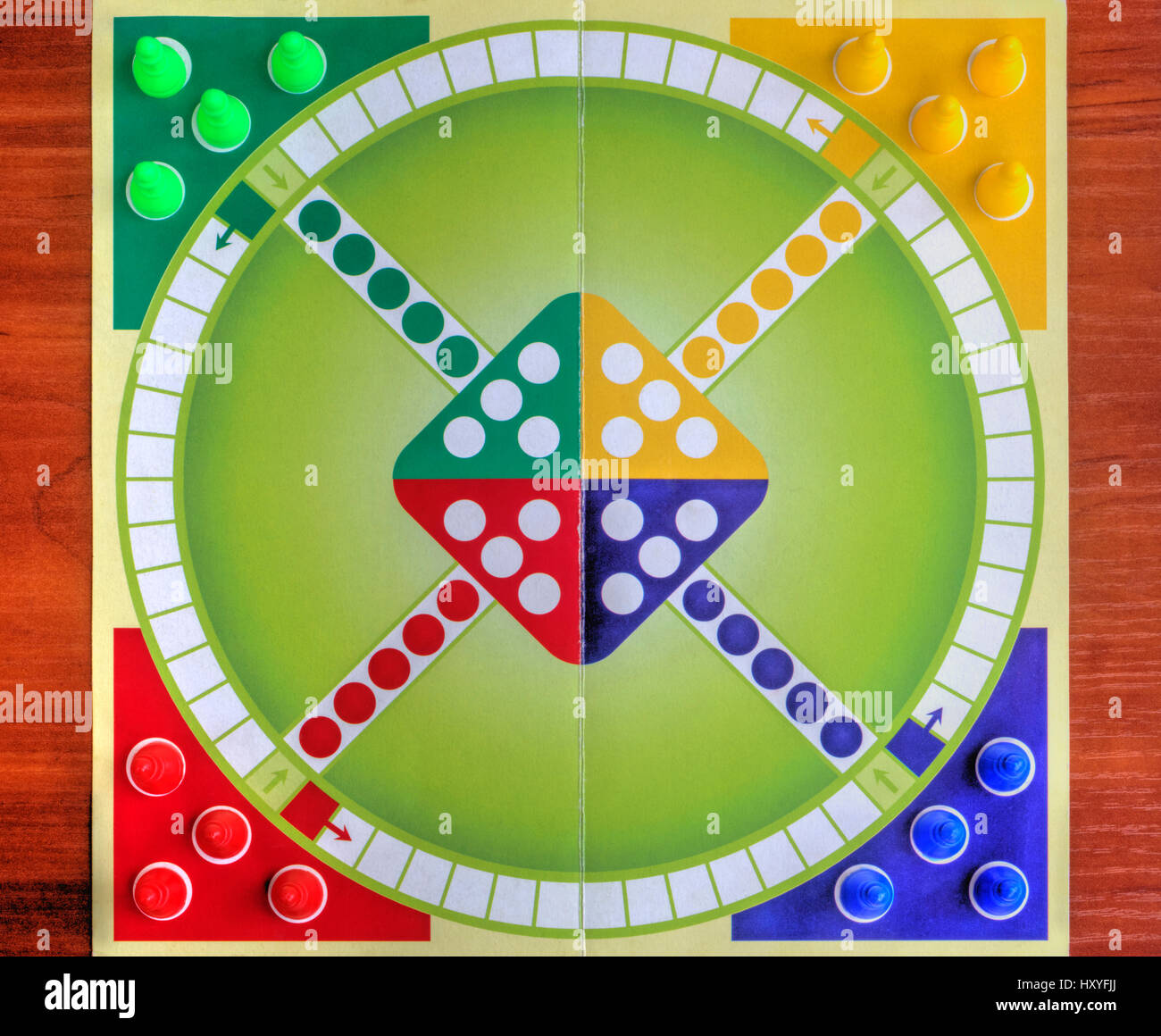 Colorful board for playing traditional children's game Stock Photo - Alamy
