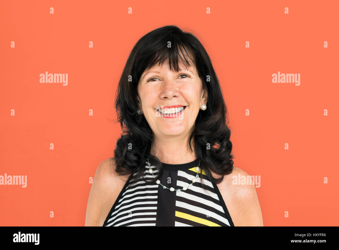 Senior Adult Woman Smiling Happiness Portrait Stock Photo - Alamy