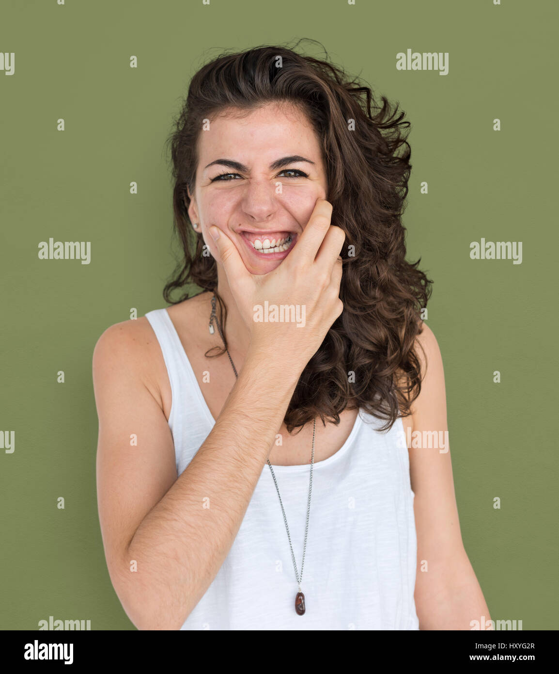 Studio Model Shoot Race Woman Lady Stock Photo - Alamy