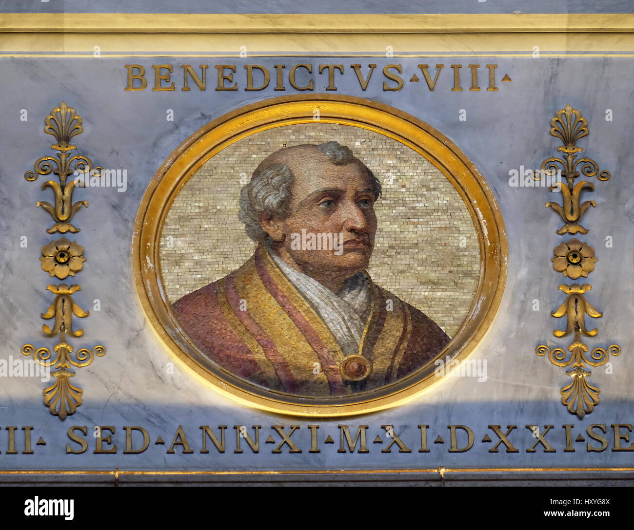 The icon on the dome with the image of Pope Benedict VIII, basilica of ...