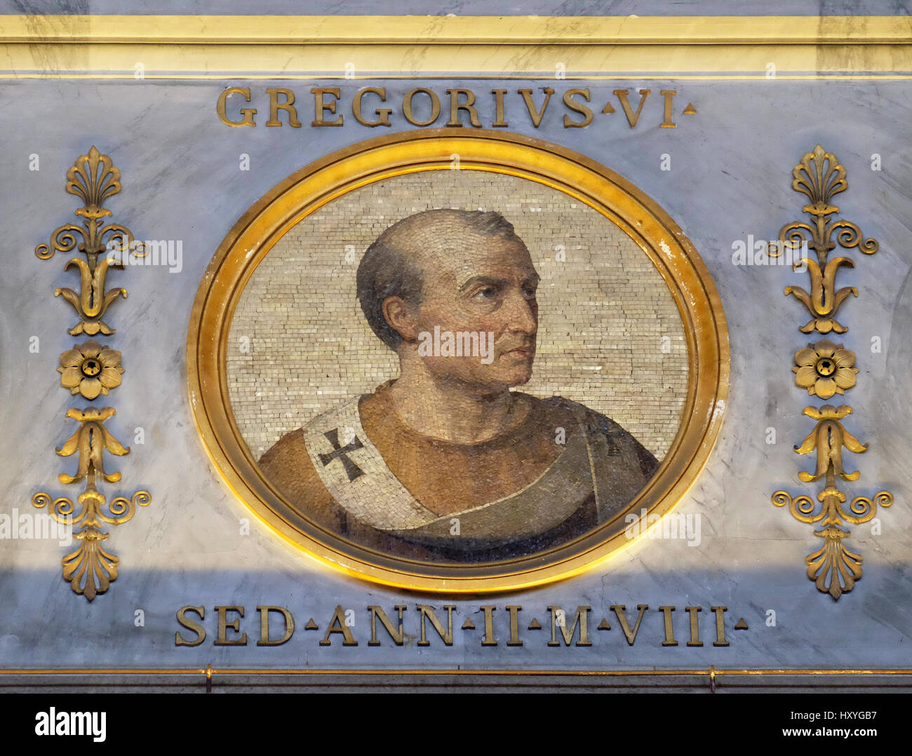 The icon on the dome with the image of Pope Gregory VI, basilica of ...