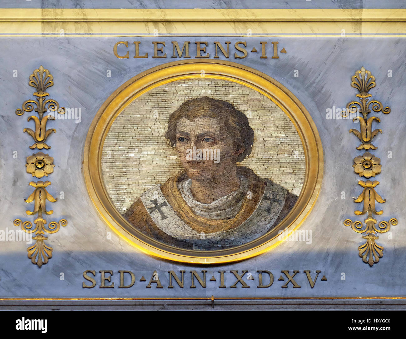 The icon on the dome with the image of Pope Clement II, born Suidger ...