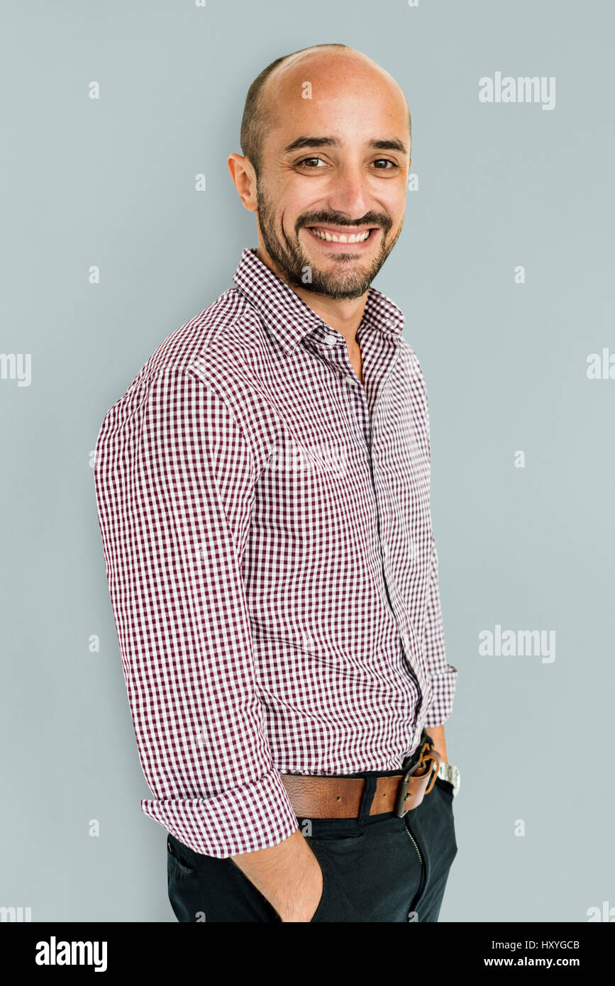 Man Smiling Happiness Portrait Concept Stock Photo - Alamy