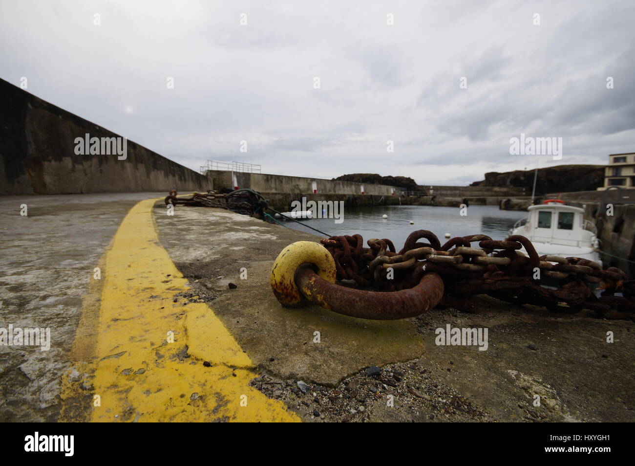 Chain by the Harbour Stock Photo - Alamy