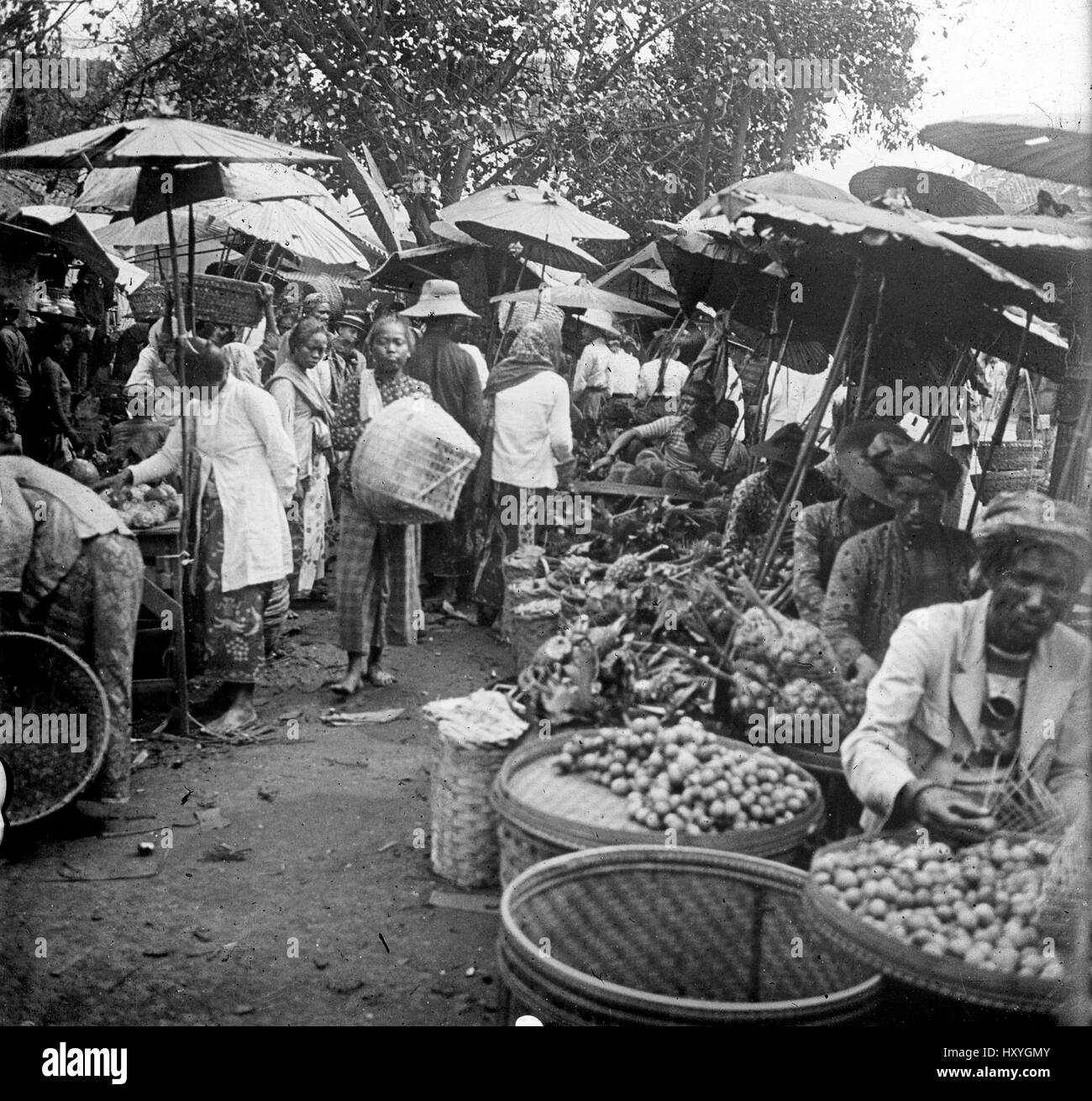 Asian market trader Black and White Stock Photos & Images - Alamy