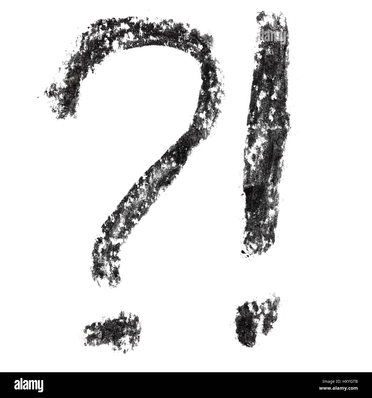 Marks - Hand-written charcoal alphabet Stock Photo - Alamy