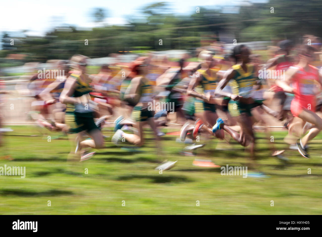 Athletes battle is out during the IAAF World Cross country ...