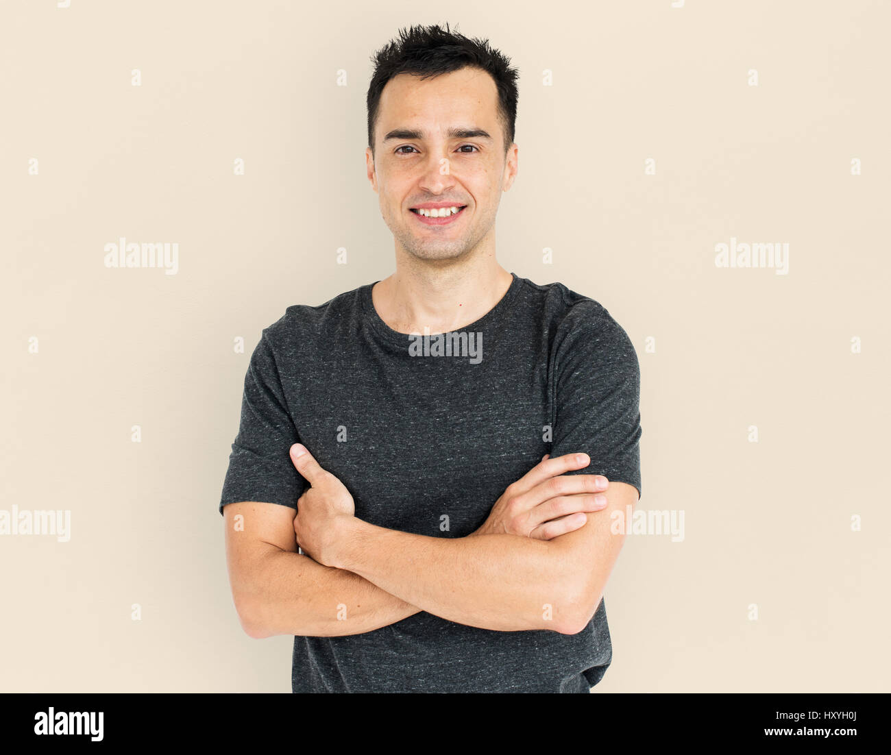 Man Smiling Happiness Portrait Concept Stock Photo - Alamy