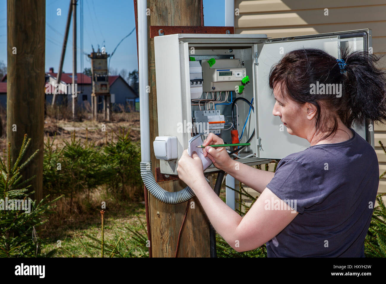Domestic Digital Electricity Meter In High Resolution Stock Photography ...