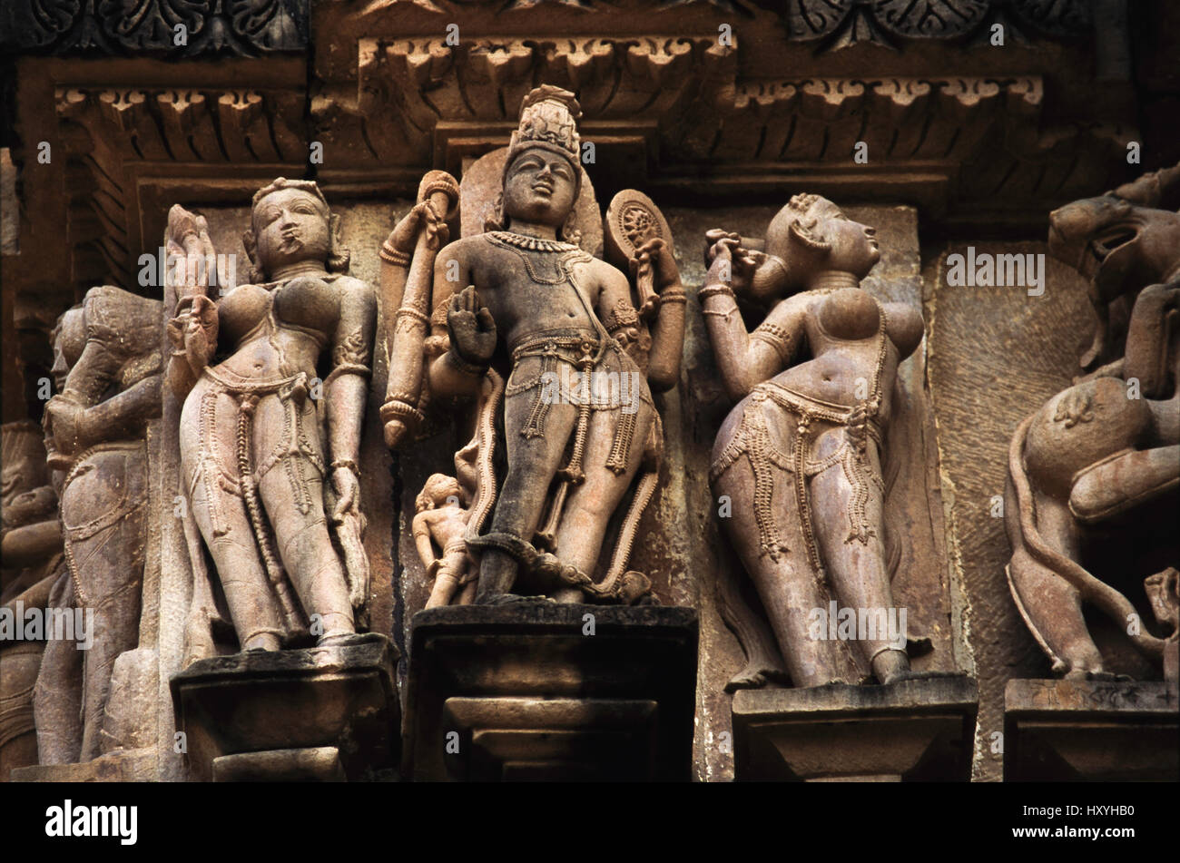 Temple sculpture, Khajuraho, India Stock Photo - Alamy