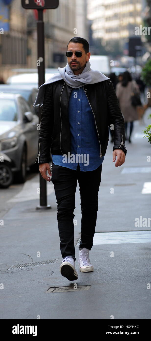 Marco Borriello out shopping in Milan Featuring: Marco Borriello Stock ...