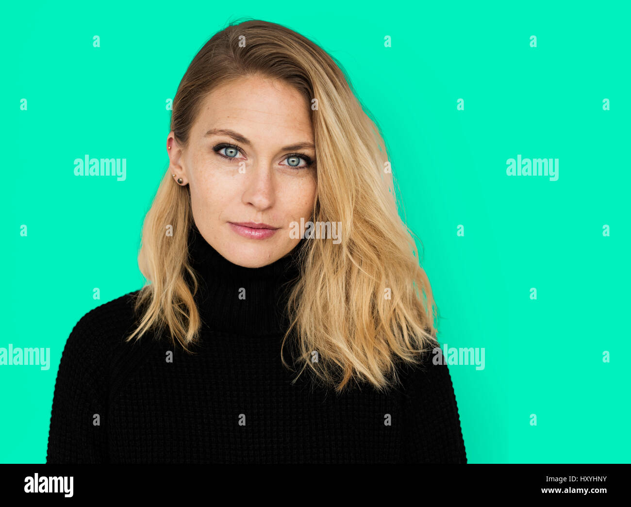 Attractive woman face caucasion hi-res stock photography and images - Alamy
