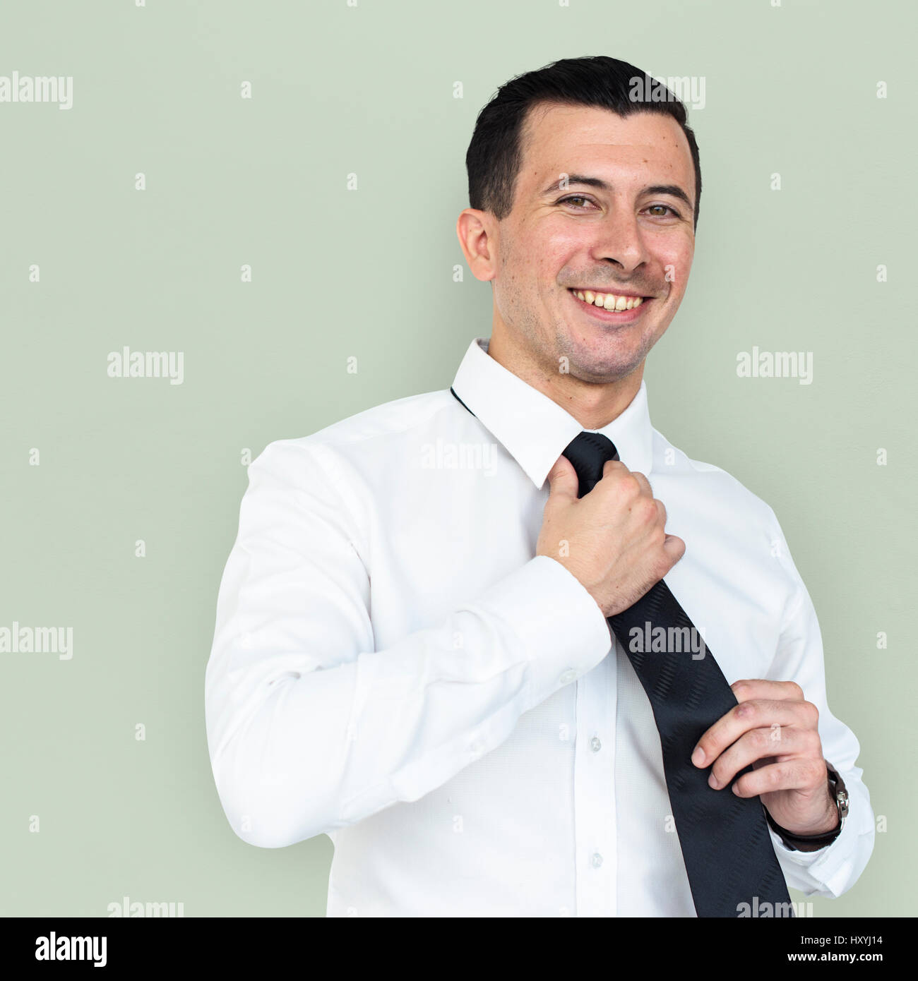 Businessman Smiling Happiness Portrait Concept Stock Photo - Alamy