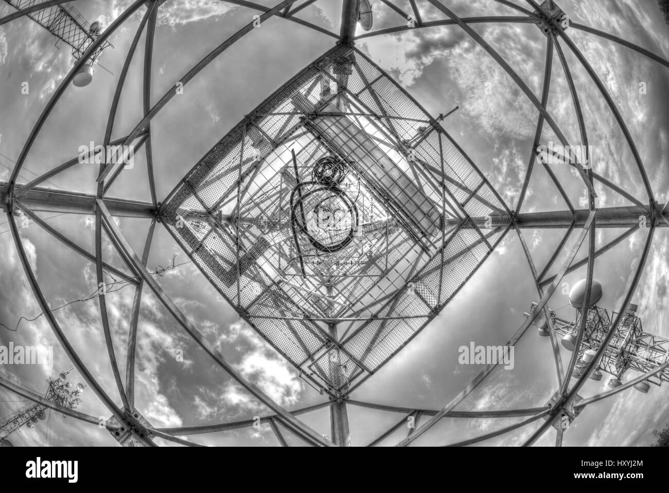 Industrial construction background in black and white Stock Photo - Alamy