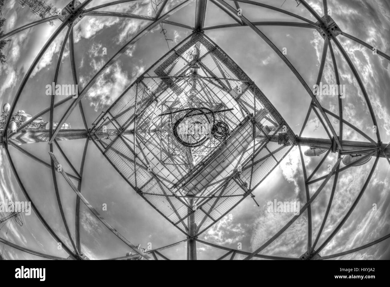 Industrial construction background in black and white Stock Photo - Alamy