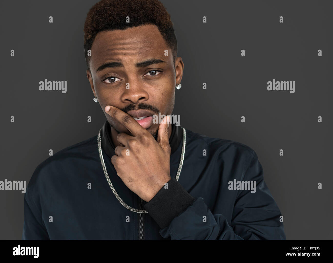 African Descent Man Posing Stock Photo - Alamy