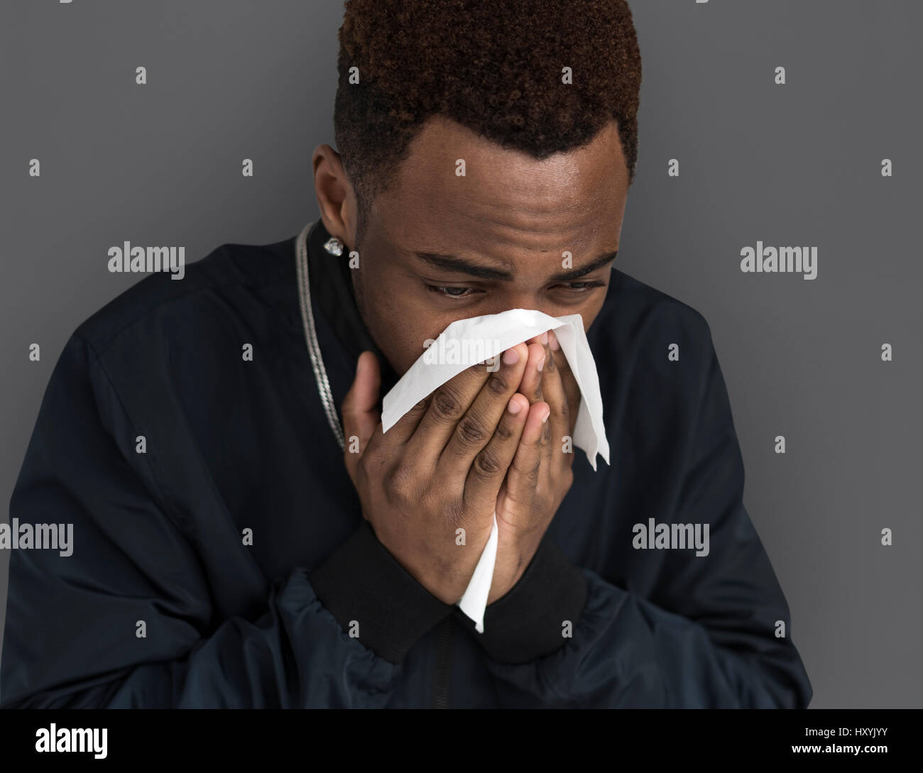 Man crying tissue hi-res stock photography and images - Alamy