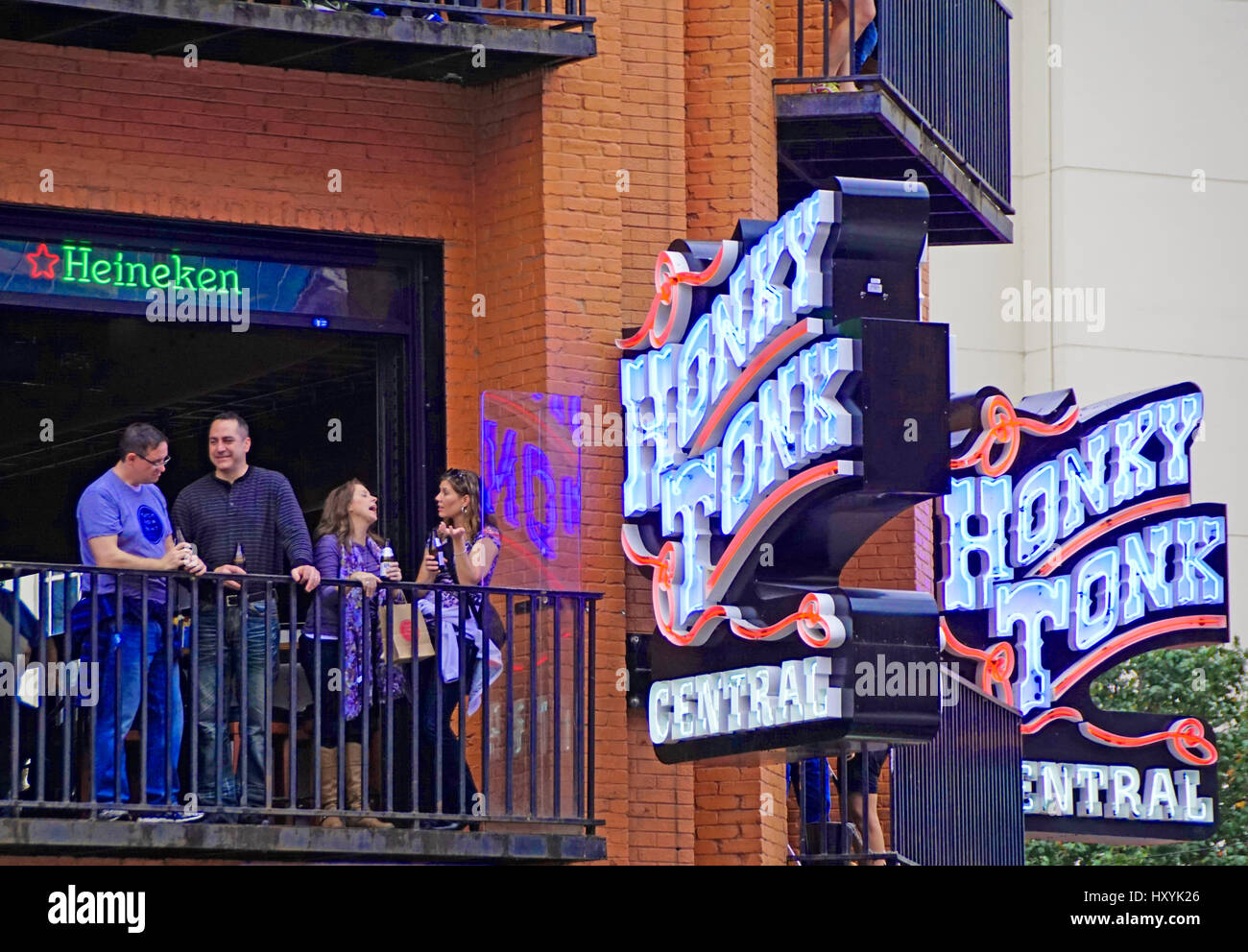 Nashville downtown entertainment district Stock Photo - Alamy
