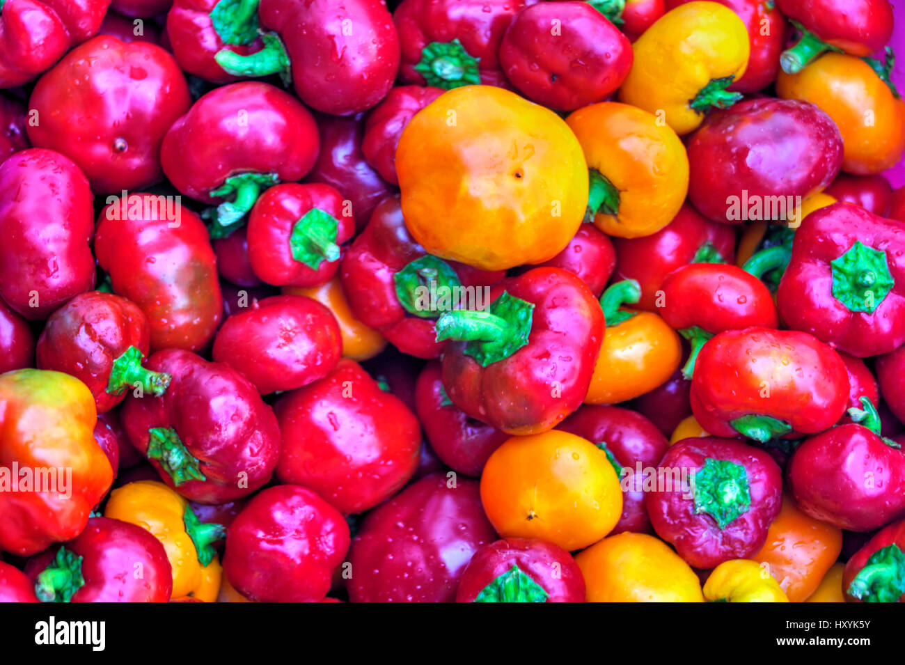 Fresh bell peppers background Stock Photo - Alamy