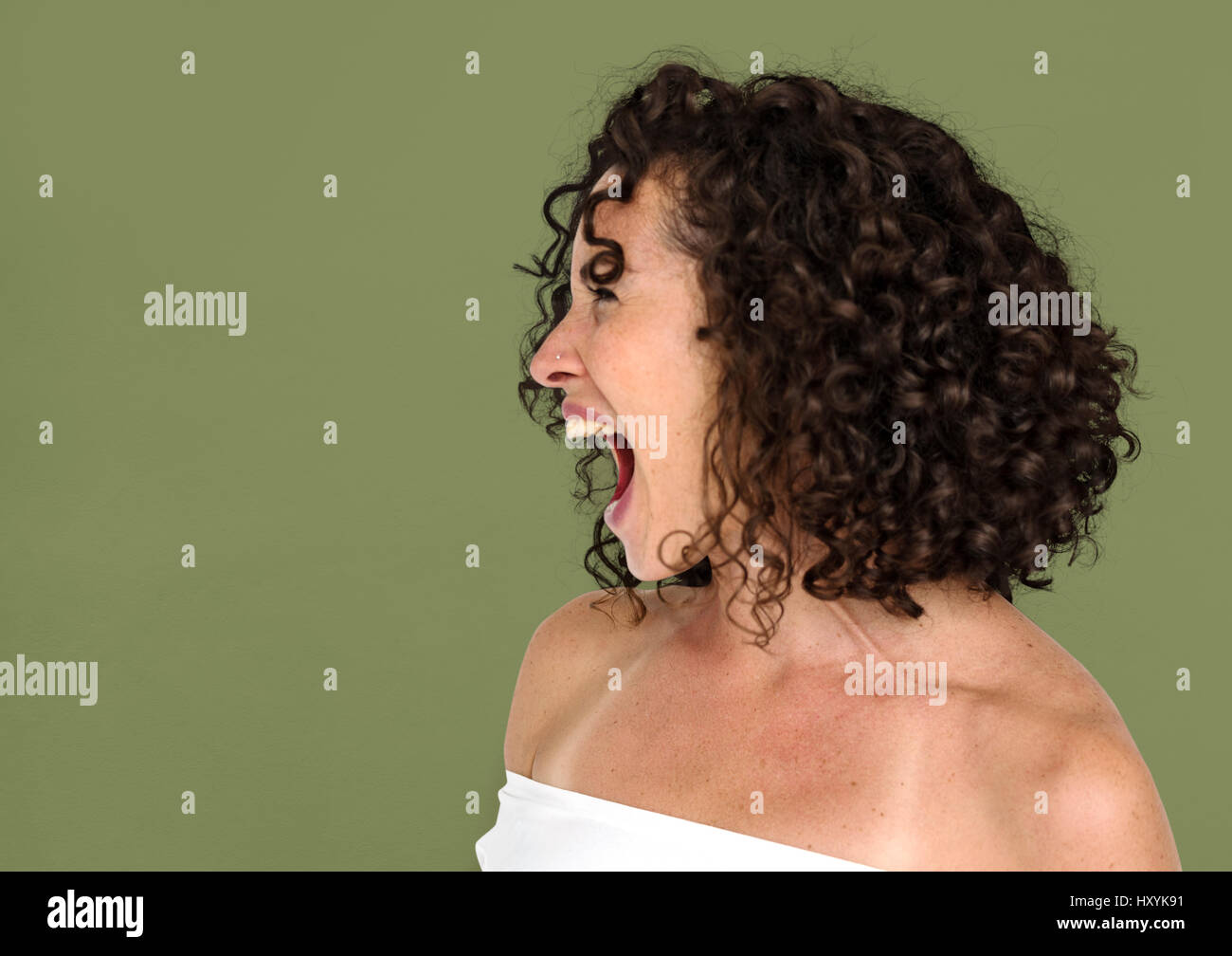 Women shout hi-res stock photography and images - Alamy