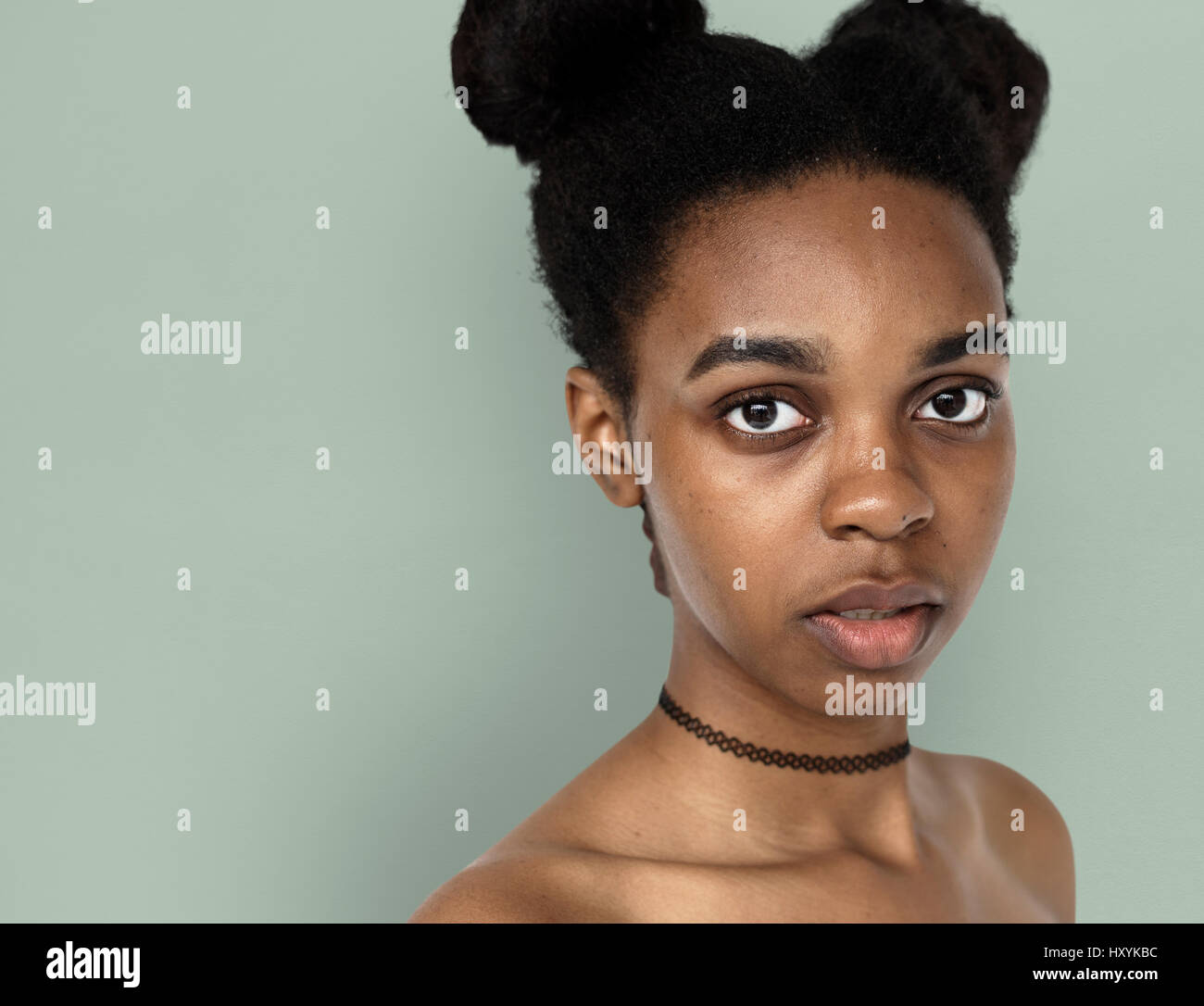 African Descent Woman Front Stock Photo - Alamy