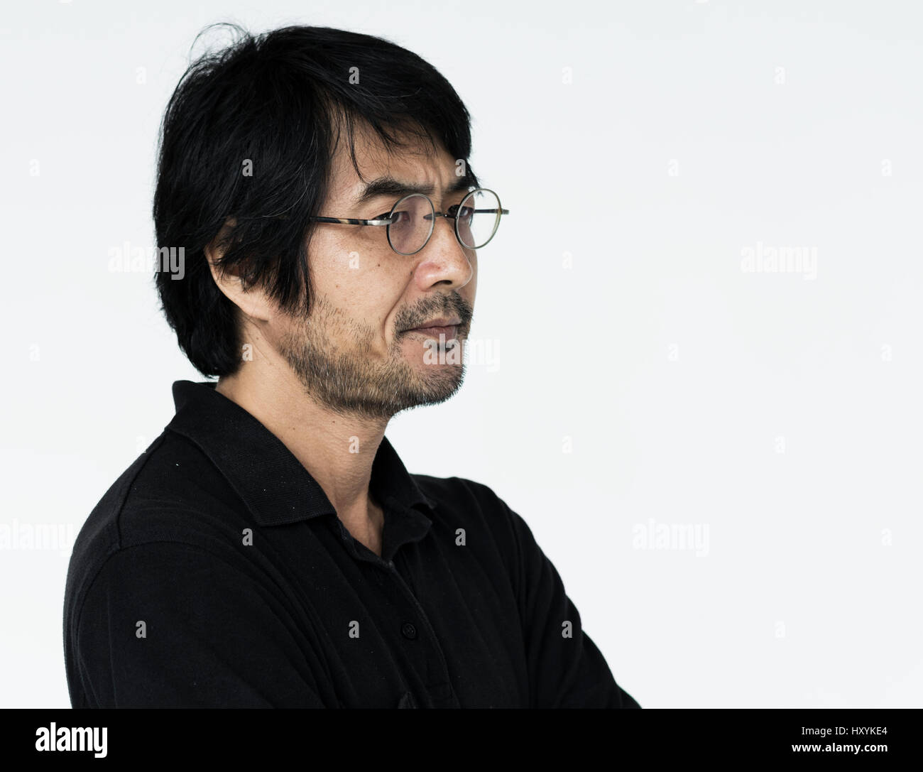 Studio People Shoot Portrait Isolated on White Stock Photo - Alamy