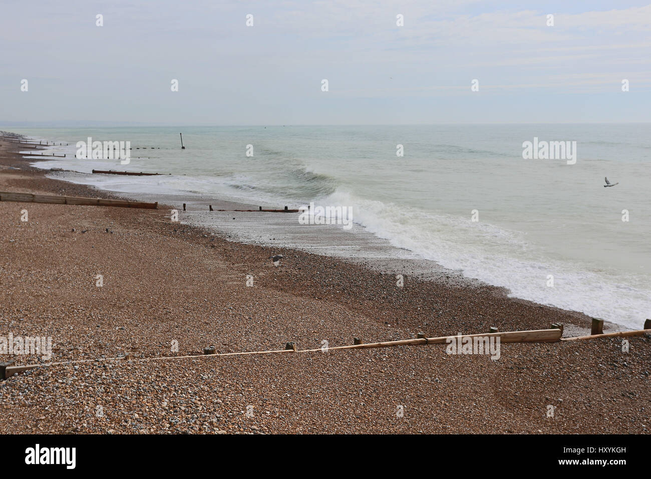 Worthing beaches pier and shops Stock Photo - Alamy