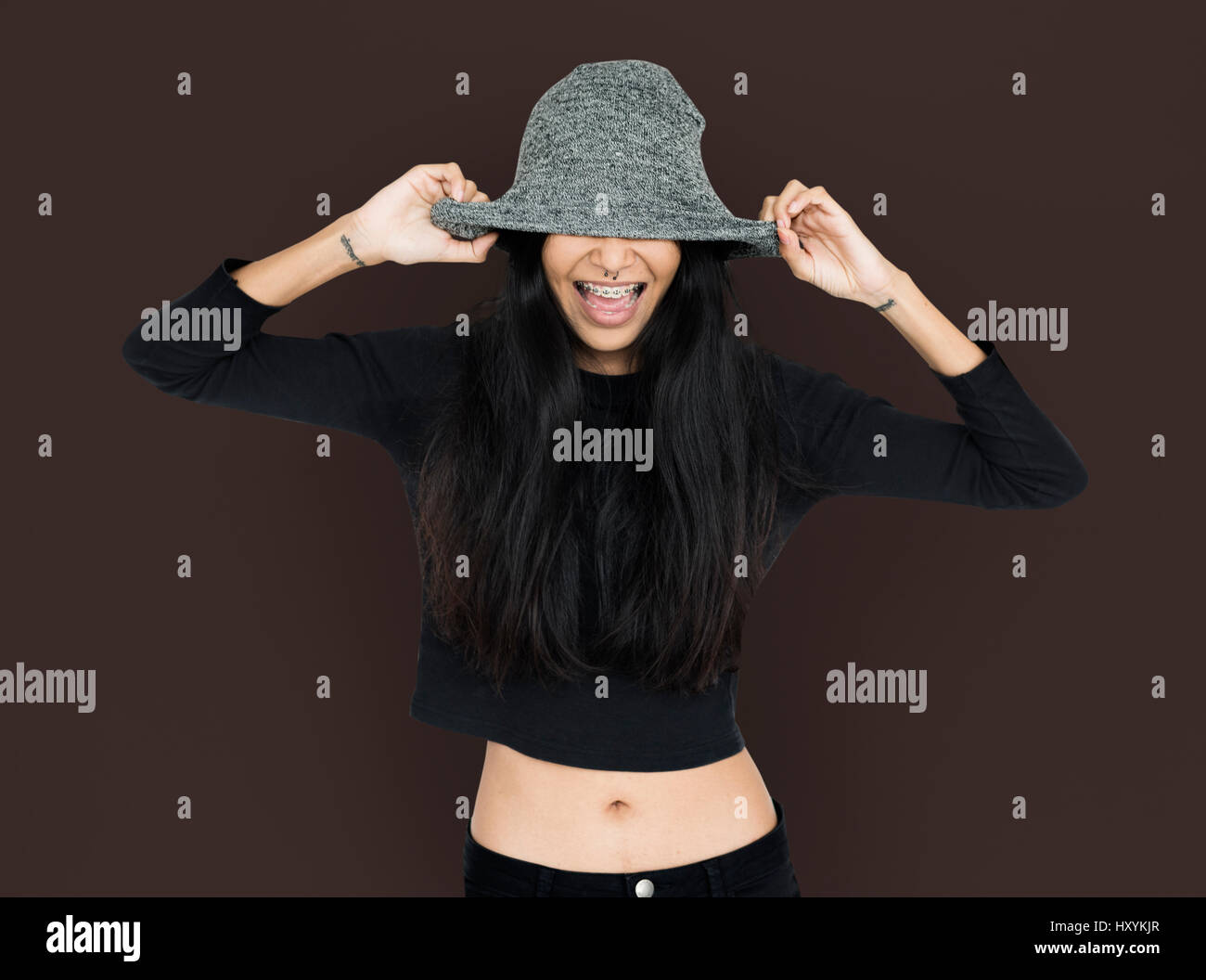 Hands on hat hi-res stock photography and images - Alamy