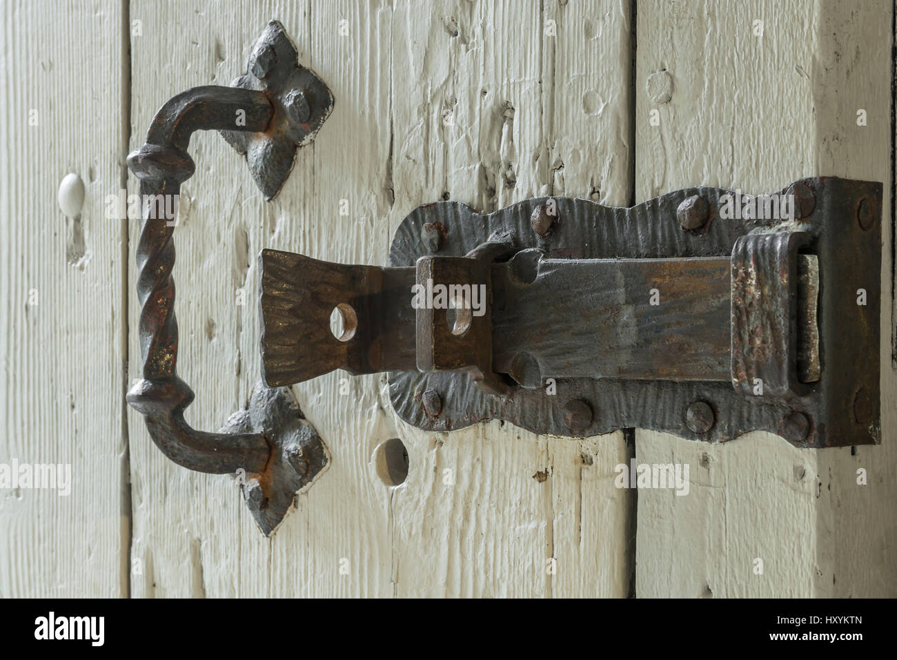 Door lock on a historic building Stock Photo - Alamy