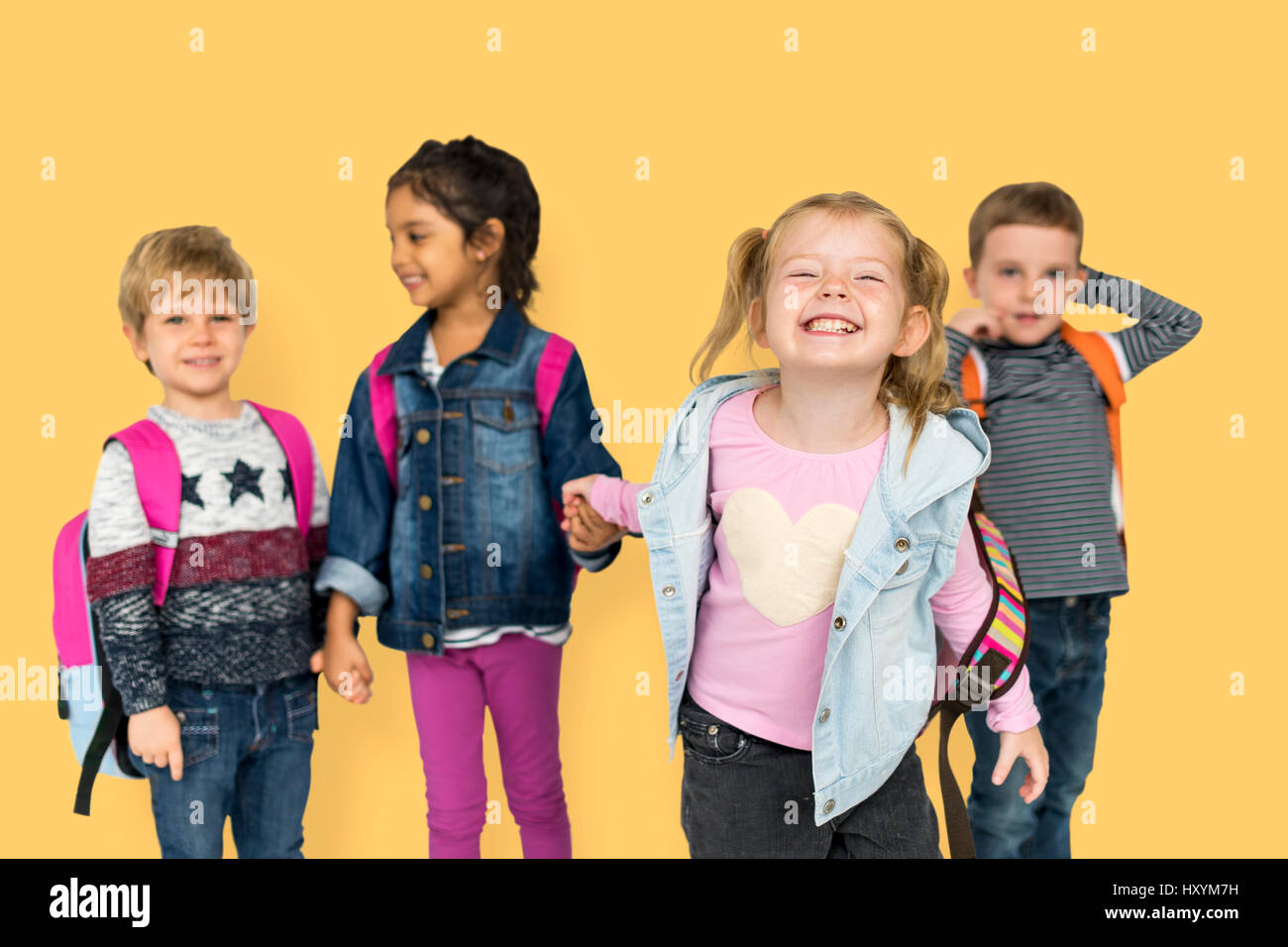 Children Smiling Happiness Friendship Togetherness Stock Photo - Alamy