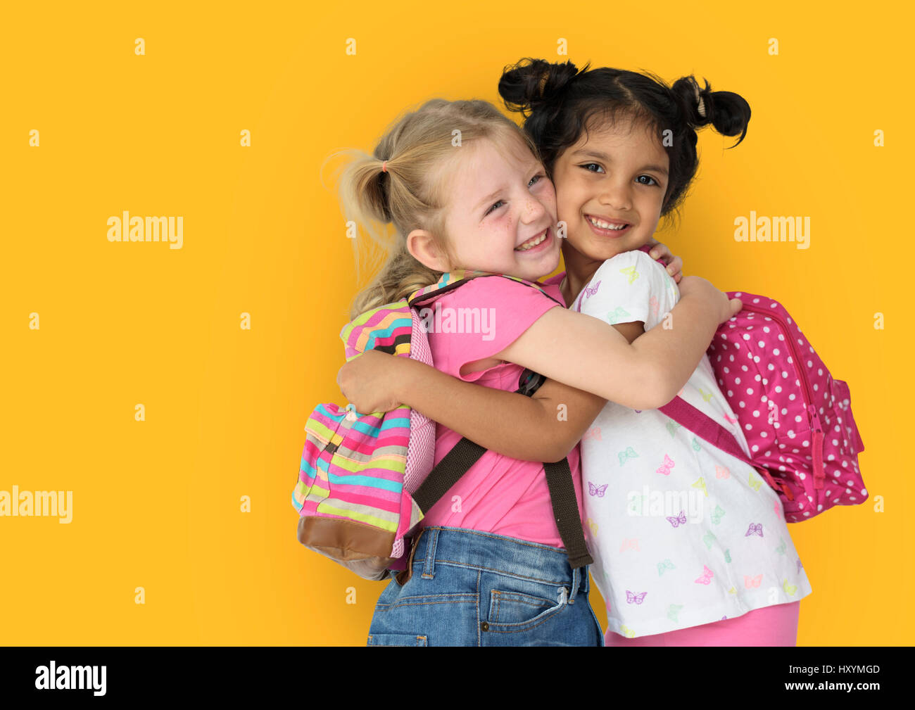 Little Girl Children Smiling Happiness Friendship Stock Photo - Alamy